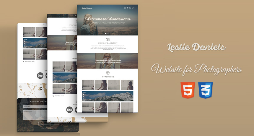 Leslie - HTML Portfolio Page for Photographers | Free HTML5 Templates