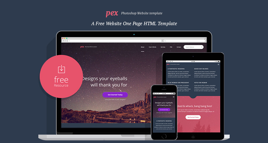 Pex - A Free Website One Page HTML Template | Free HTML5 Templates