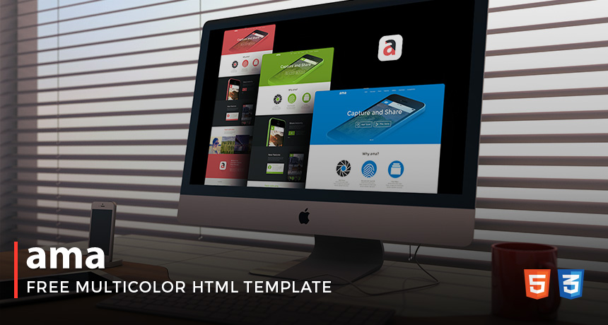 ama - Free Multicolor HTML Template | Free HTML5 Templates