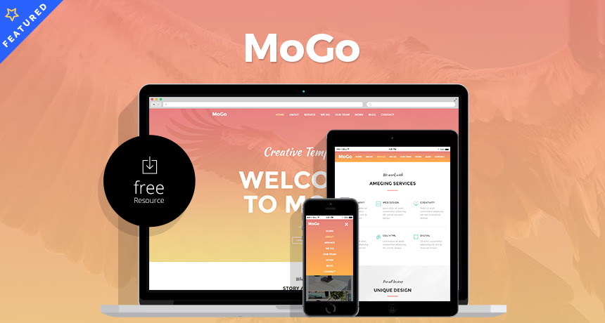 MoGo – Free One Page Web Template | Free HTML5 Templates